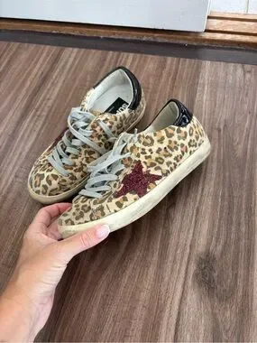 Golden Goose | Shoes | Golden Goose Leopardprint Sneakers With Red ...